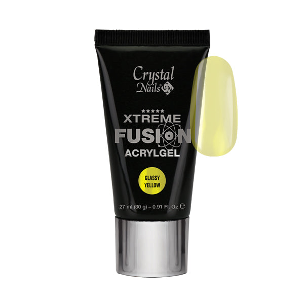 XTREME FUSION ACRYLGEL - GLASSY YELLOW – Crystal Nails USA